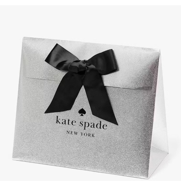 kate spade | Bags | Kate Spade Silver Sparkle Glitter Gift Box And Bow ...